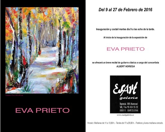Eva Prieto pinturas 2016. En Galería Esart, Barcelona | La Ventana del Arte